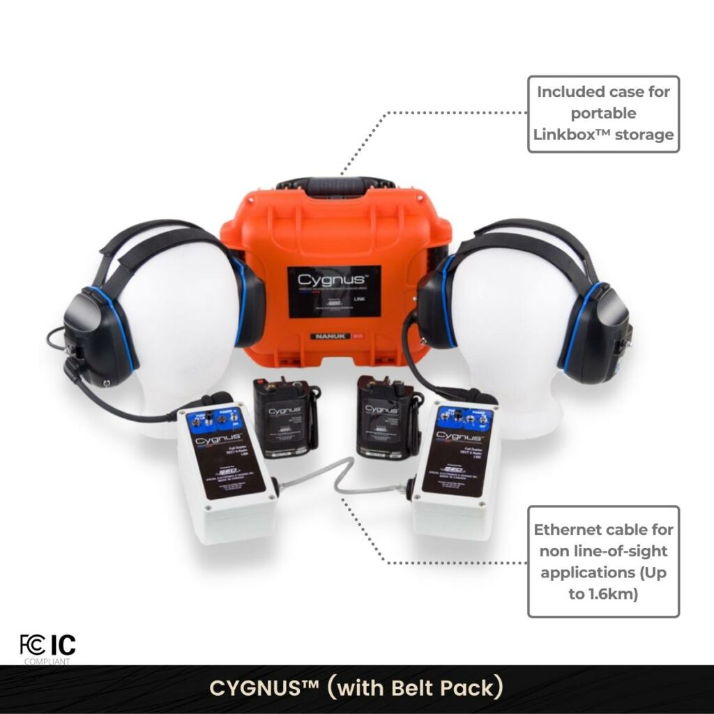 Cygnus™ with Belt Pack – DECT based Intercom system - Rescom Sales Inc.